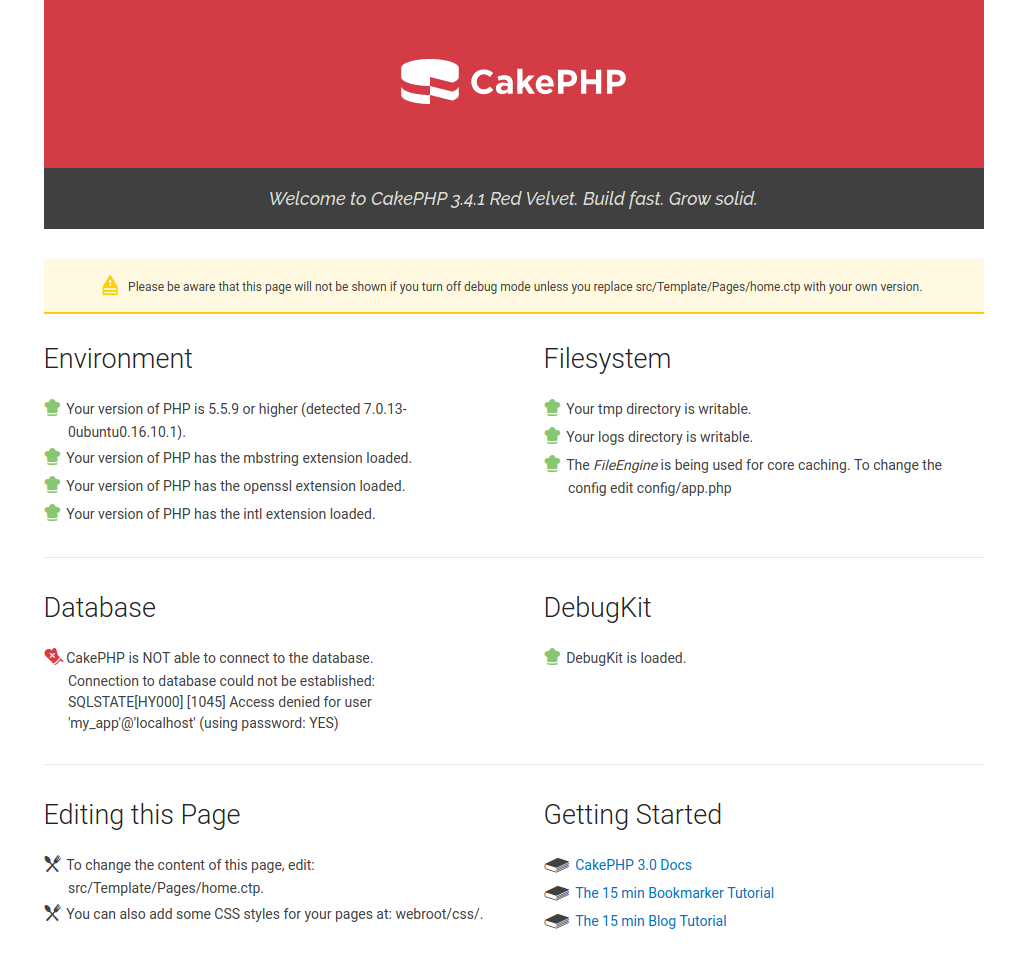 CakePHP 3 Installation – The Cake Shop